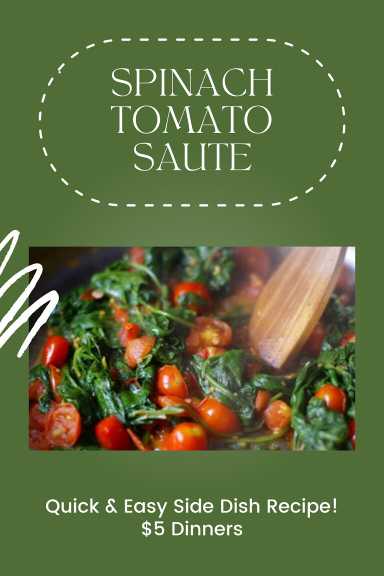 Spinach Tomato Saute - $5 Dinners | Budget Recipes, Meal Plans, Freezer ...