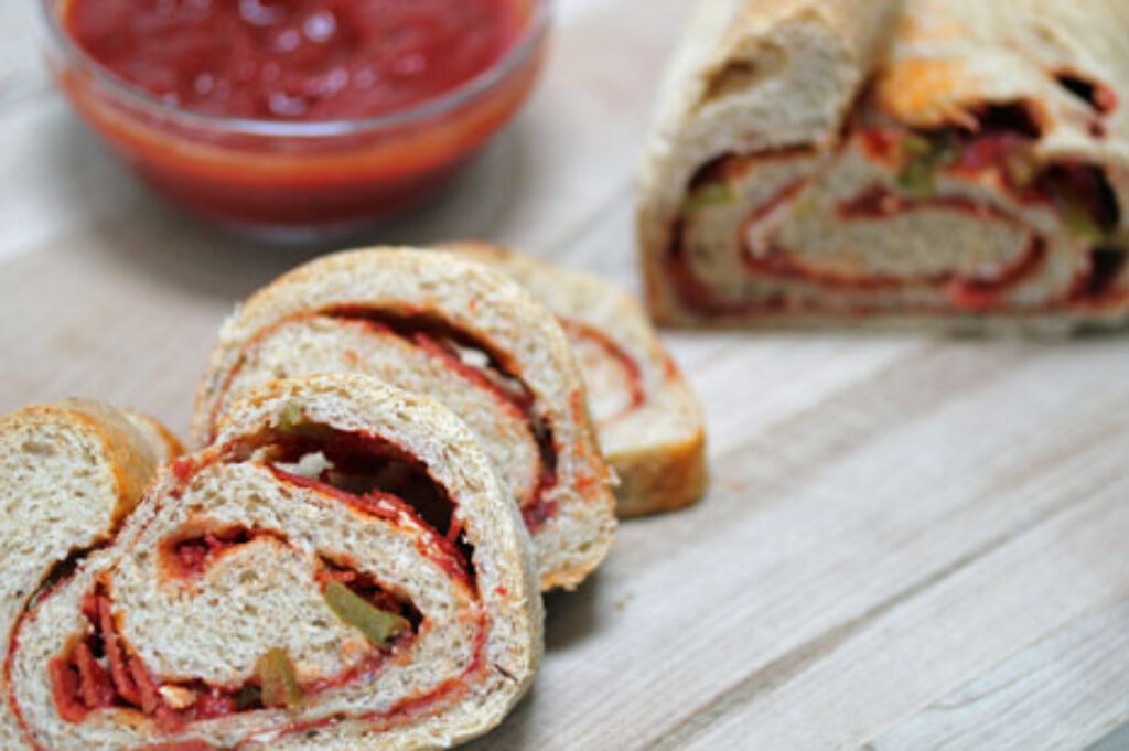 Rolled Pizza Bread - $5 Dinners | Budget Recipes, Meal Plans, Freezer Meals