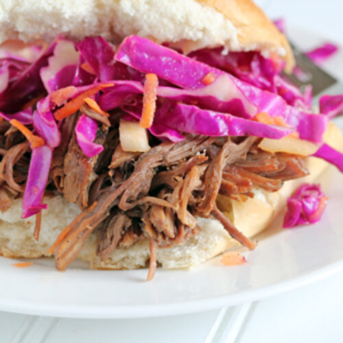 Shredded Beef Sandwiches with Red Cabbage & Apple Slaw - $5 Dinners