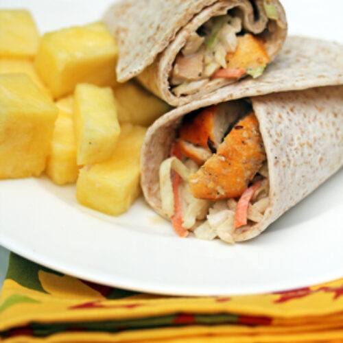 Grilled Orange Sesame Chicken Wraps with Asian Cole Slaw - $5 Dinners