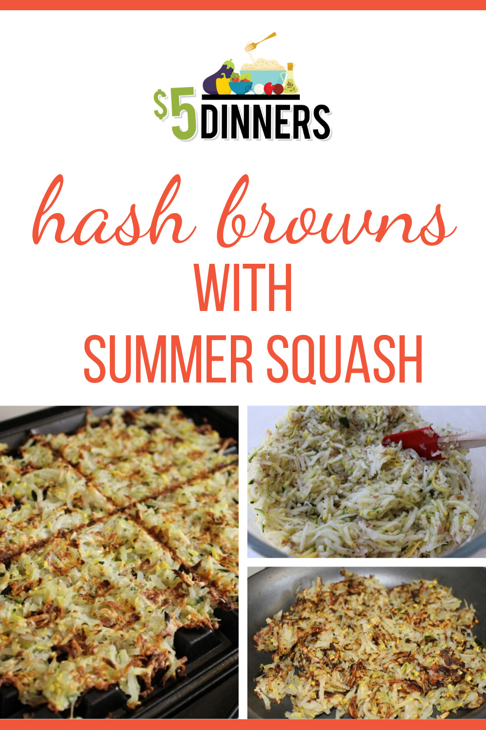 Low Carb Hash Browns with Summer Squash - $5 Dinners