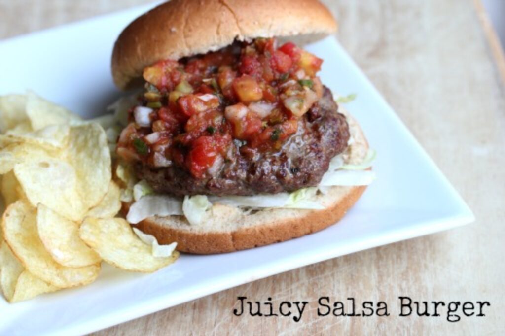 Juicy Salsa Burger - $5 Dinners | Budget Recipes, Meal Plans, Freezer Meals