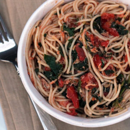 Spinach Spaghetti - $5 Dinners | Budget Recipes, Meal Plans, Freezer Meals