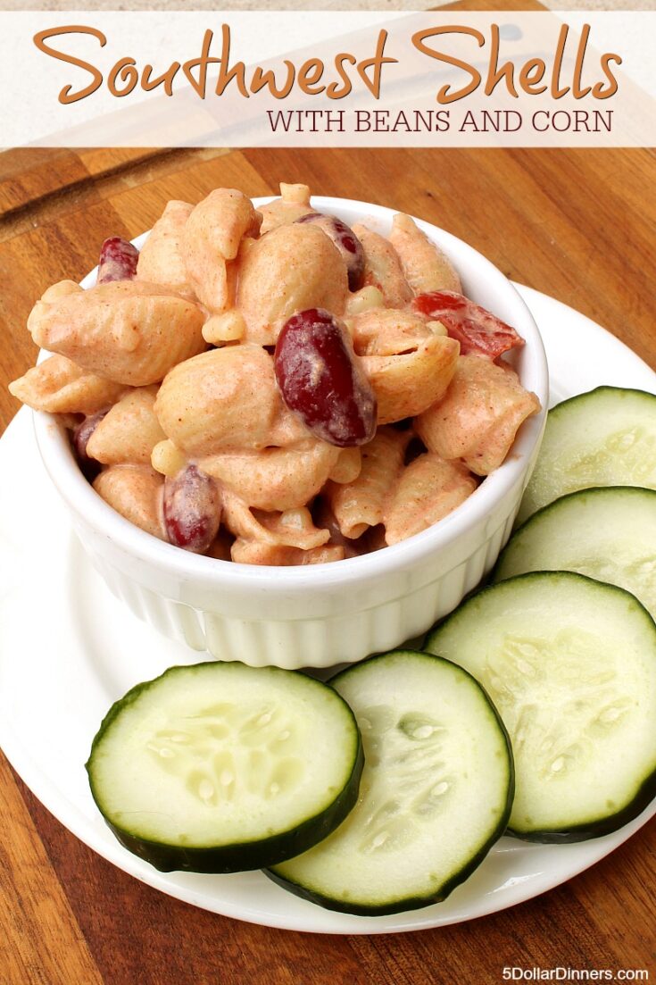 Southwest Shells with Beans and Corn Recipe