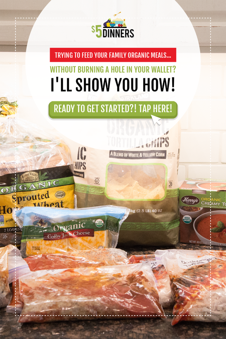 Organics Meal Plan! 10 Organic Meals for $100 - $5 Dinners