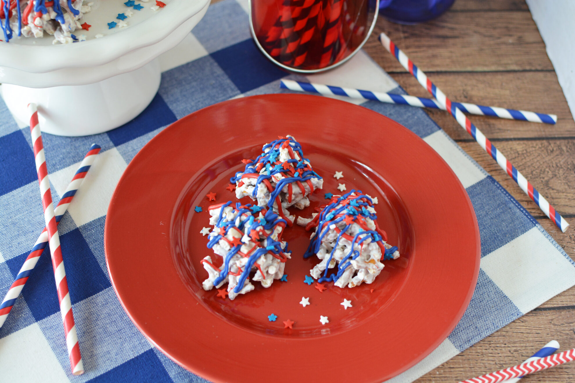 Patriotic Pretzel Peanut Stacks