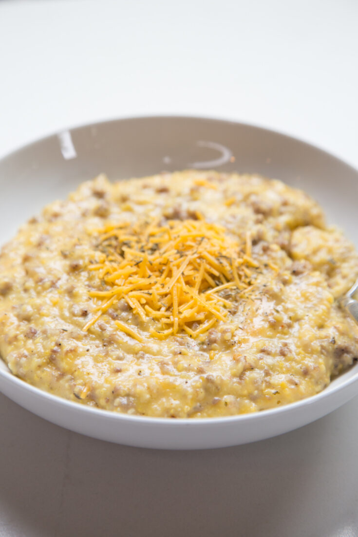 Instant Pot Cheesy Sausage Grits Recipe - $5 Dinners