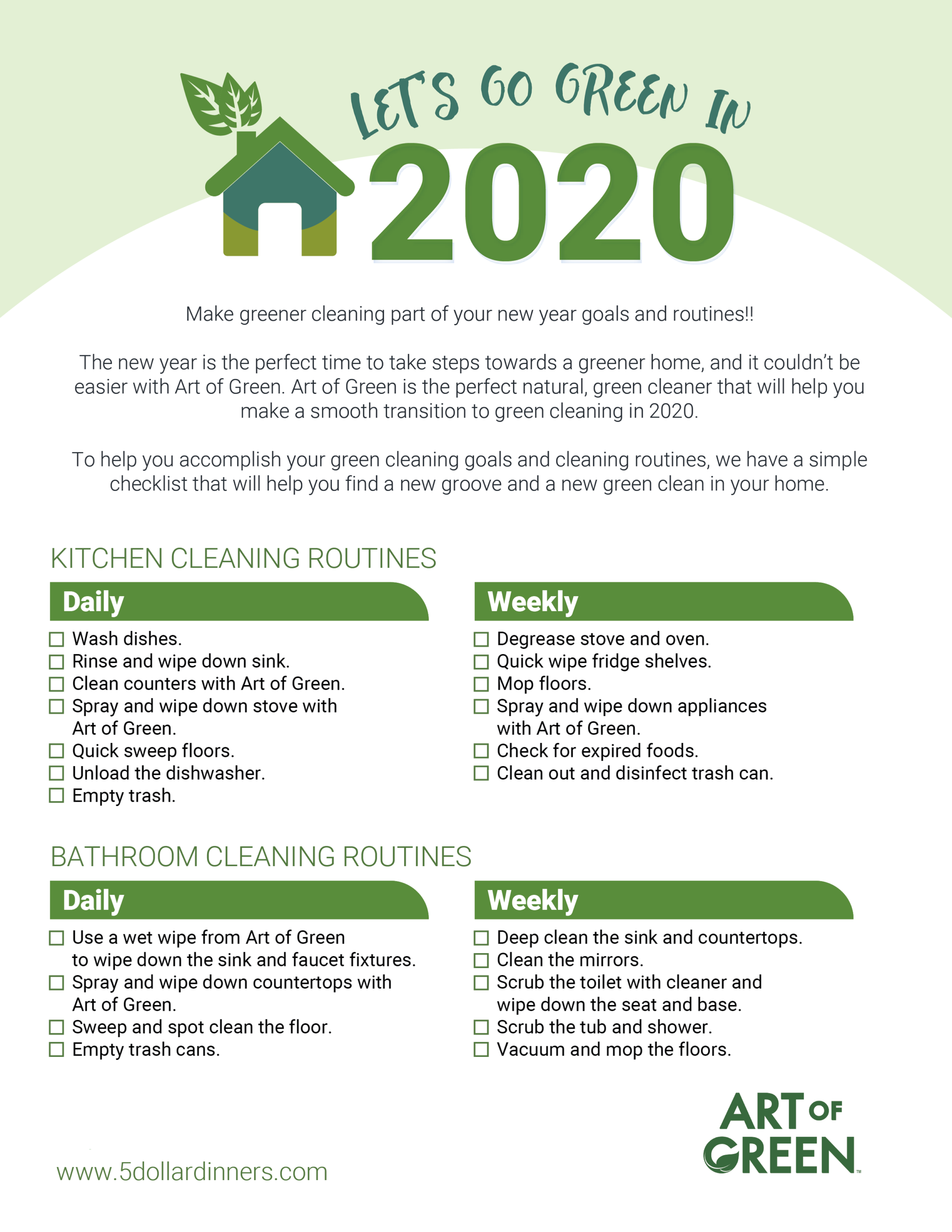 7 Ways to Go Green in the Kitchen - Green Cleaning Routines