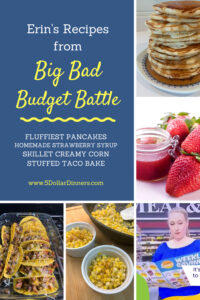 Erin's Recipes from Big Bad Budget Battle on the Food Network