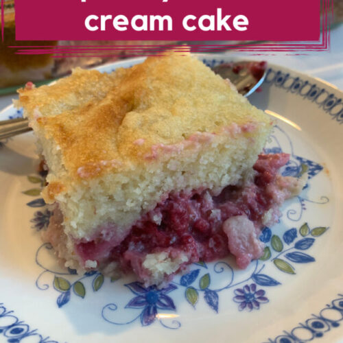 Rhubarb Raspberry Cream Cake Recipe - $5 Dinners