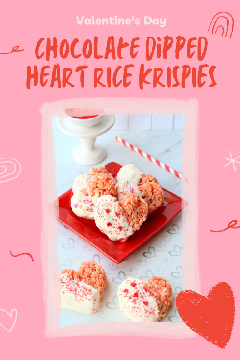 Valentine's Day Chocolate Dipped Rice Krispie Treats - $5 Dinners