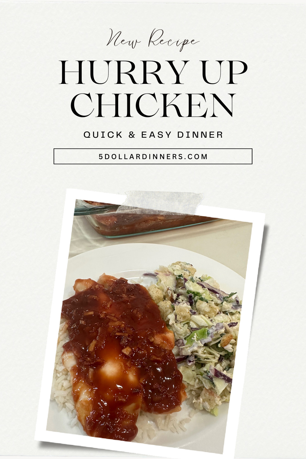 Hurry Up Chicken Recipe - $5 Dinners | Budget Recipes, Meal Plans ...