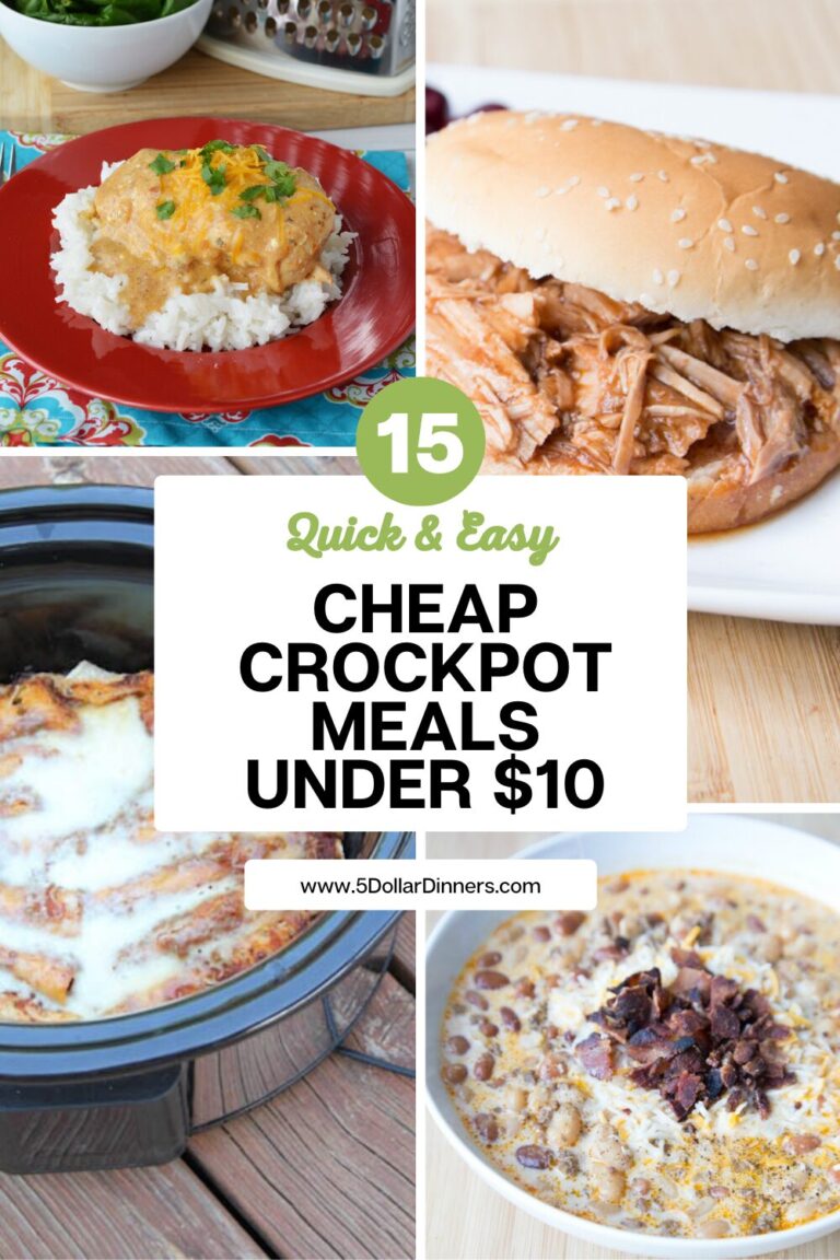 Cheap Crockpot Meals Under $10 - $5 Dinners | Budget Recipes, Meal ...