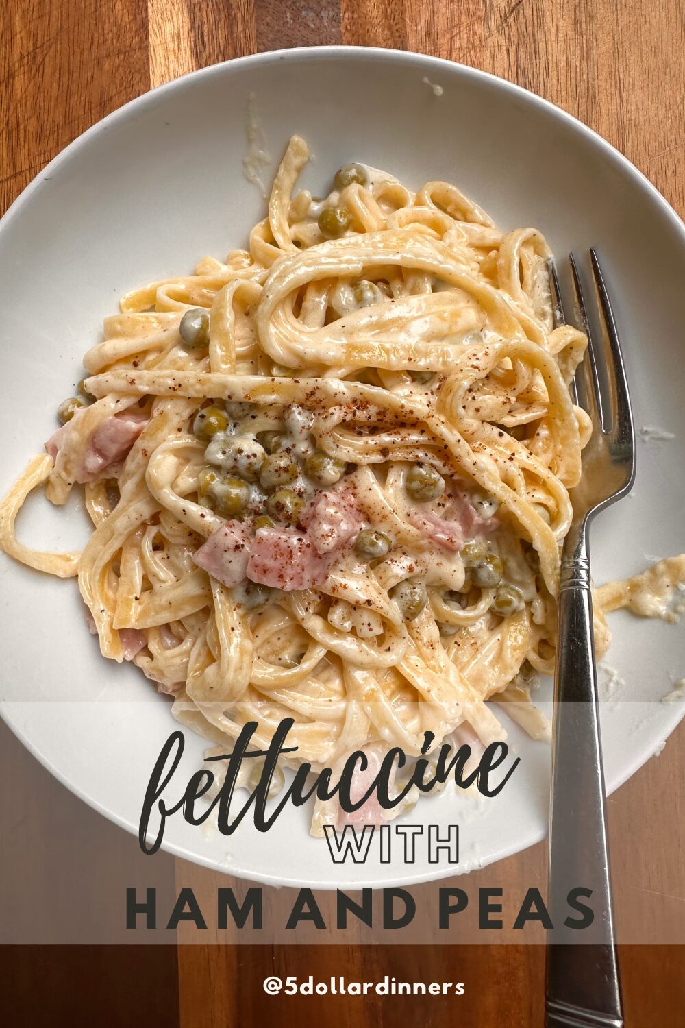 Fettuccine with Ham and Peas - $5 Dinners | Budget Recipes, Meal Plans ...