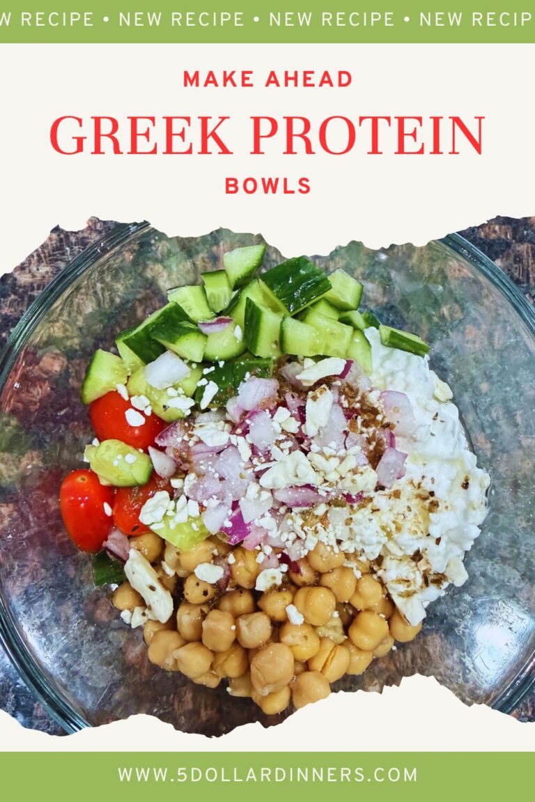 Greek Protein Bowls - $5 Dinners | Budget Recipes, Meal Plans, Freezer ...
