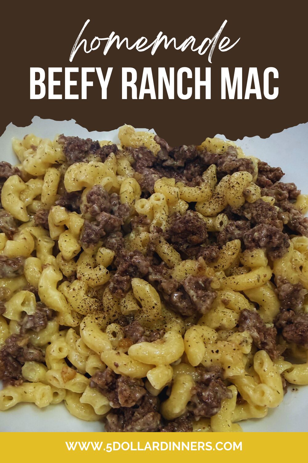 Beefy Ranch Mac - $5 Dinners | Budget Recipes, Meal Plans, Freezer Meals